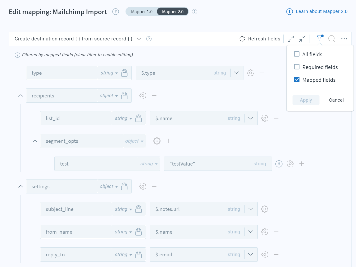 Mapper 2.0 – Celigo Help Center