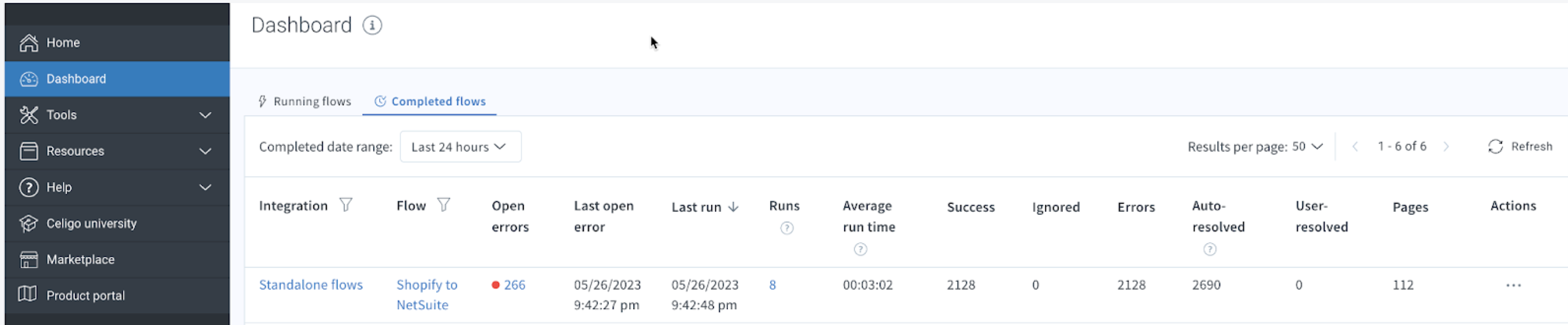 Monitor error counts/errors – integrations, flows, and flow steps ...