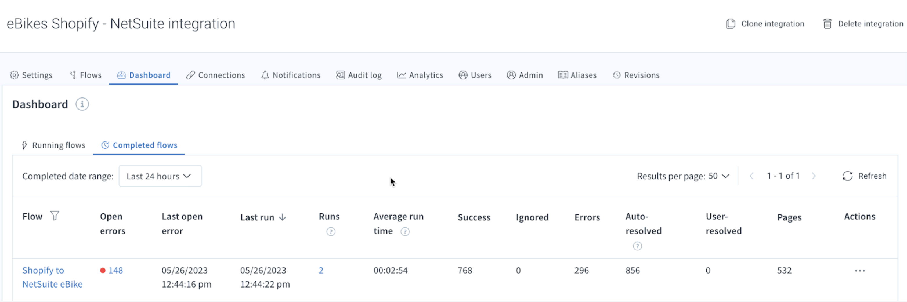 Monitor error counts/errors – integrations, flows, and flow steps – Celigo Help Center