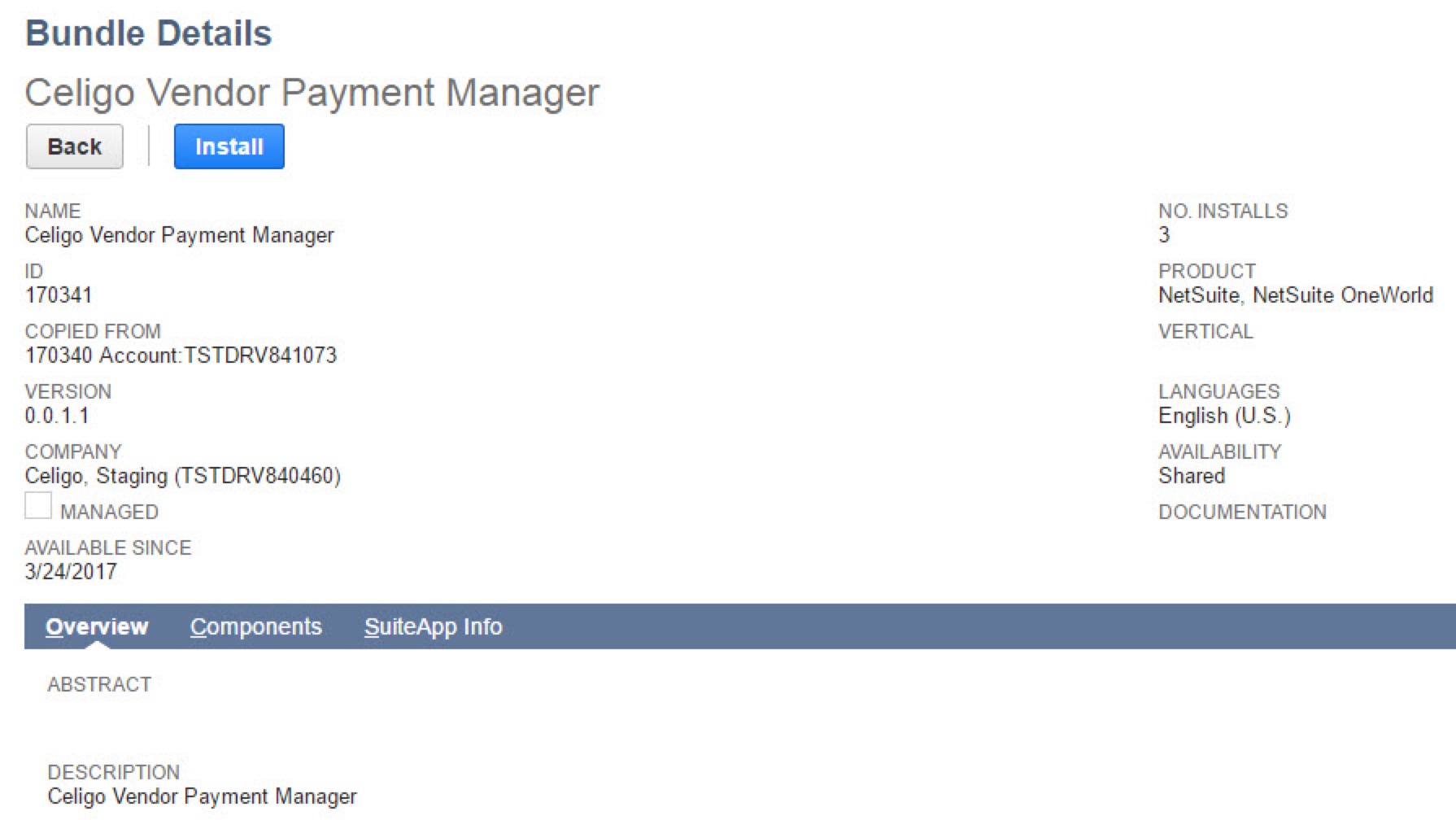 Install the Vendor Payment Manager - NetSuite integration app – Celigo ...