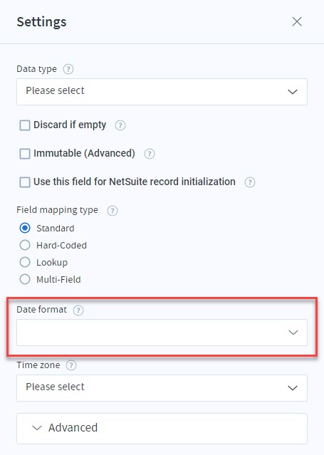 FAQ: Map date fields – Celigo Help Center