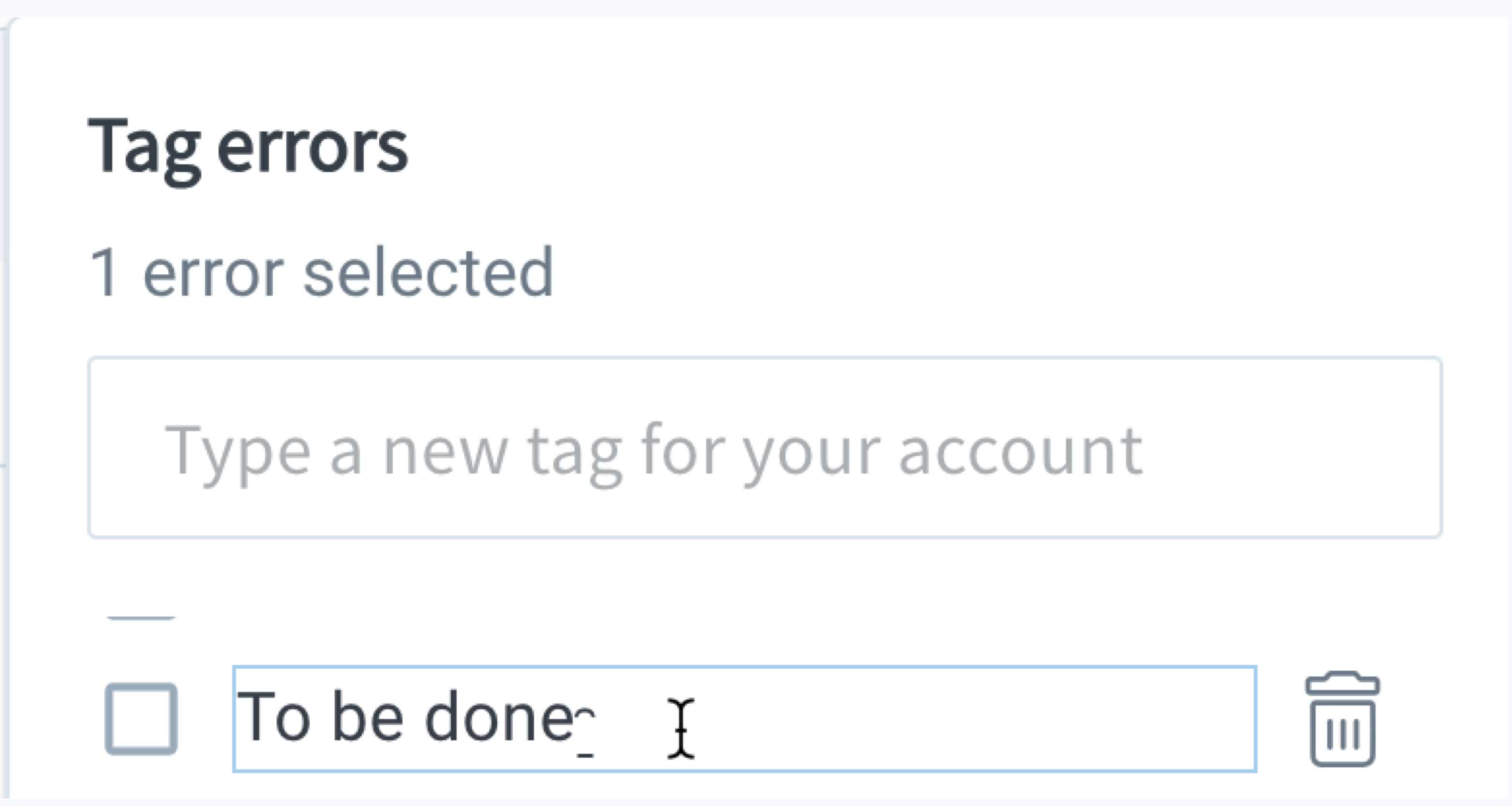 Tag errors – Celigo Help Center