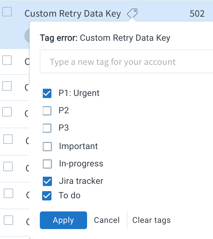 Tag errors – Celigo Help Center