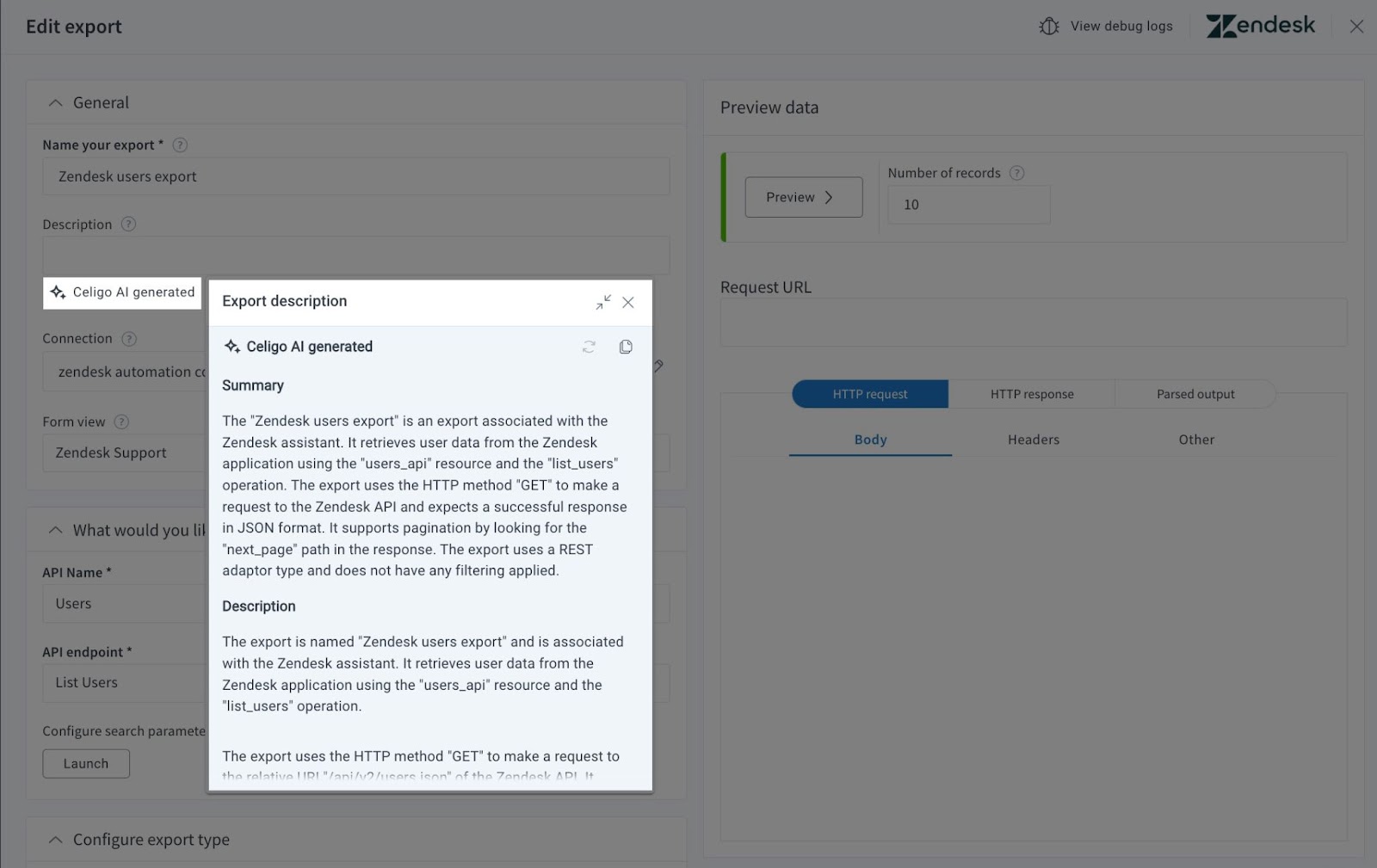 Understand AI descriptions for a flow, import, or export – Celigo Help ...
