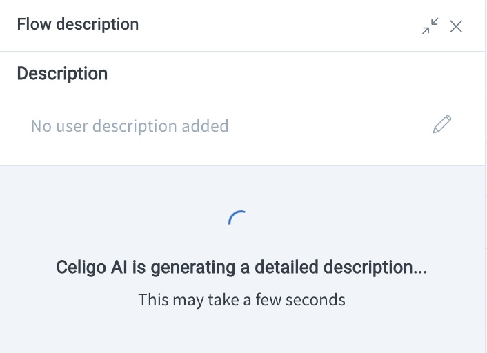 Understand AI descriptions for a flow, import, or export – Celigo Help Center