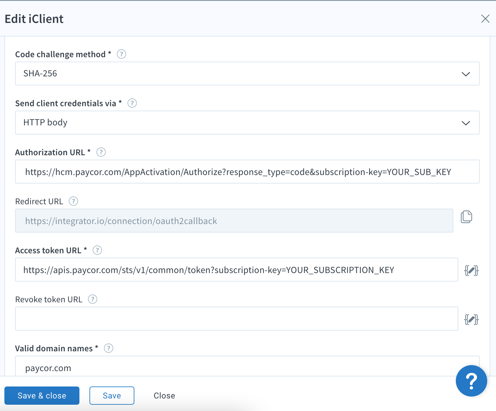 Set up an OAuth 2.0 HTTP connection to Paycor – Celigo Help Center