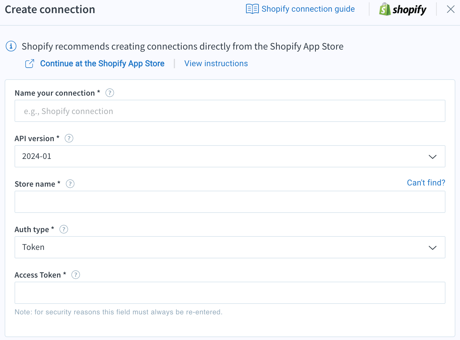 Set up a token connection to Shopify – Celigo Help Center