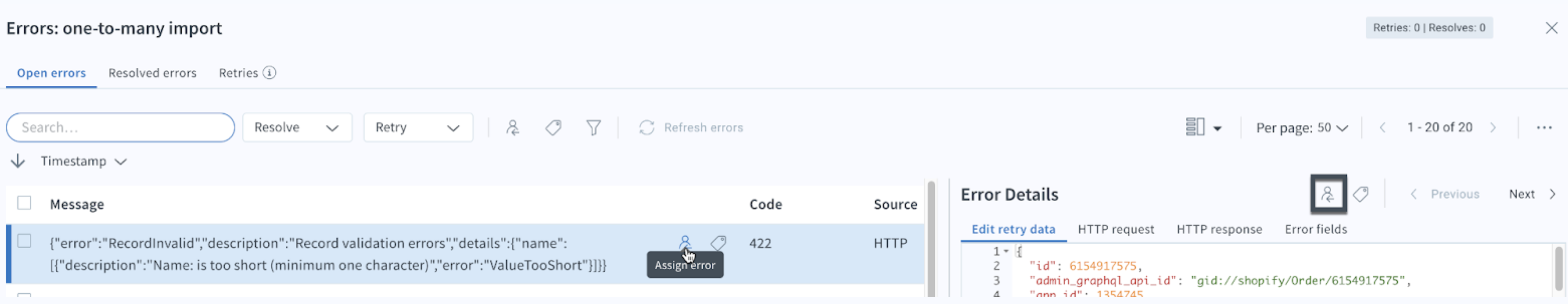 Assign errors – Celigo Help Center