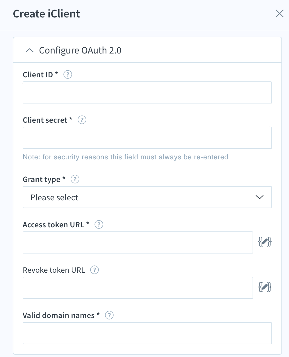Create an OAuth 2.0 iClient resource – Celigo Help Center