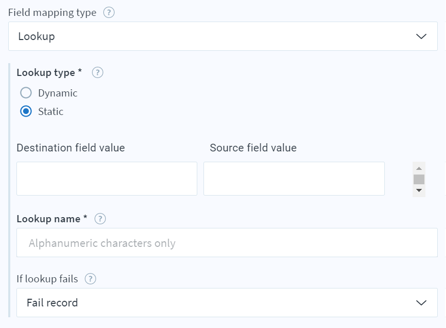 Mapper 2.0: Destination field settings – Celigo Help Center