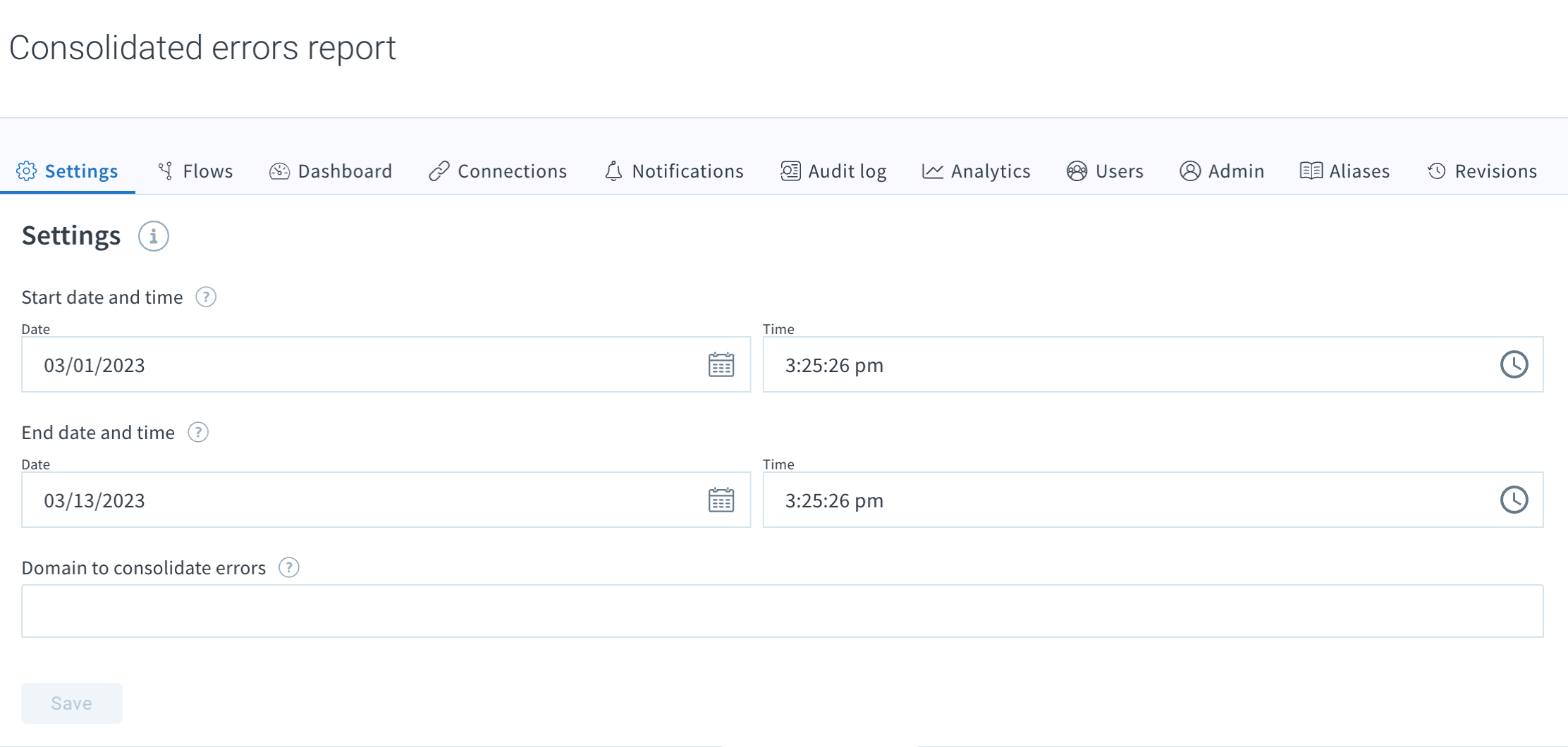 Consolidate errors in a single report – Celigo Help Center
