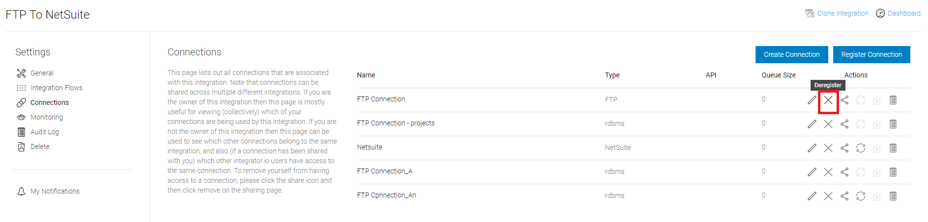 Register connections – Celigo Help Center