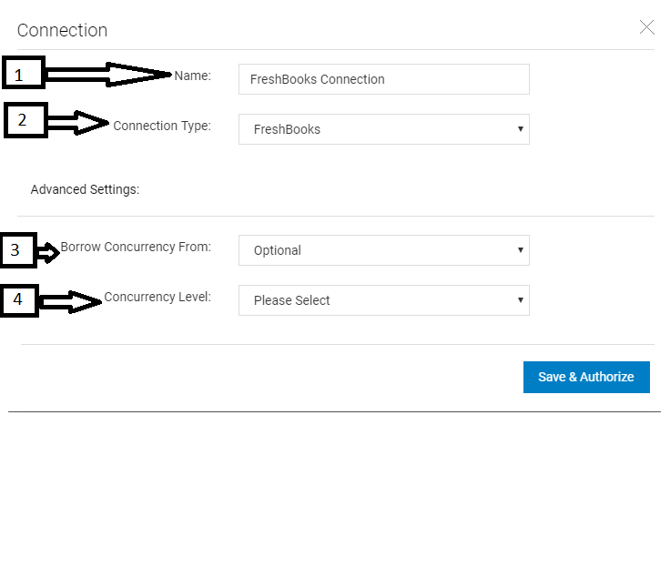 Set up a connection to FreshBooks – Celigo Help Center