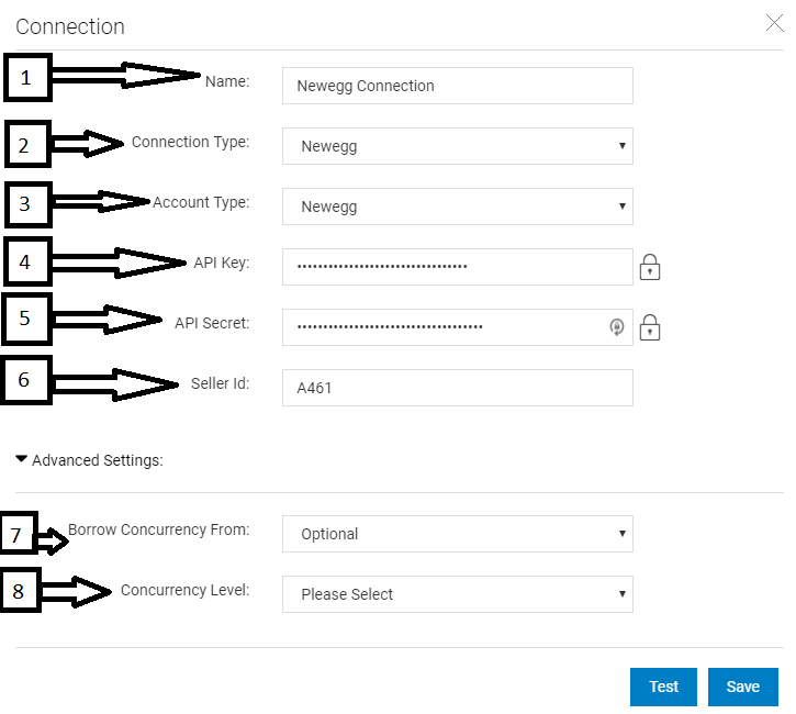 Set up a connection to Newegg – Celigo Help Center