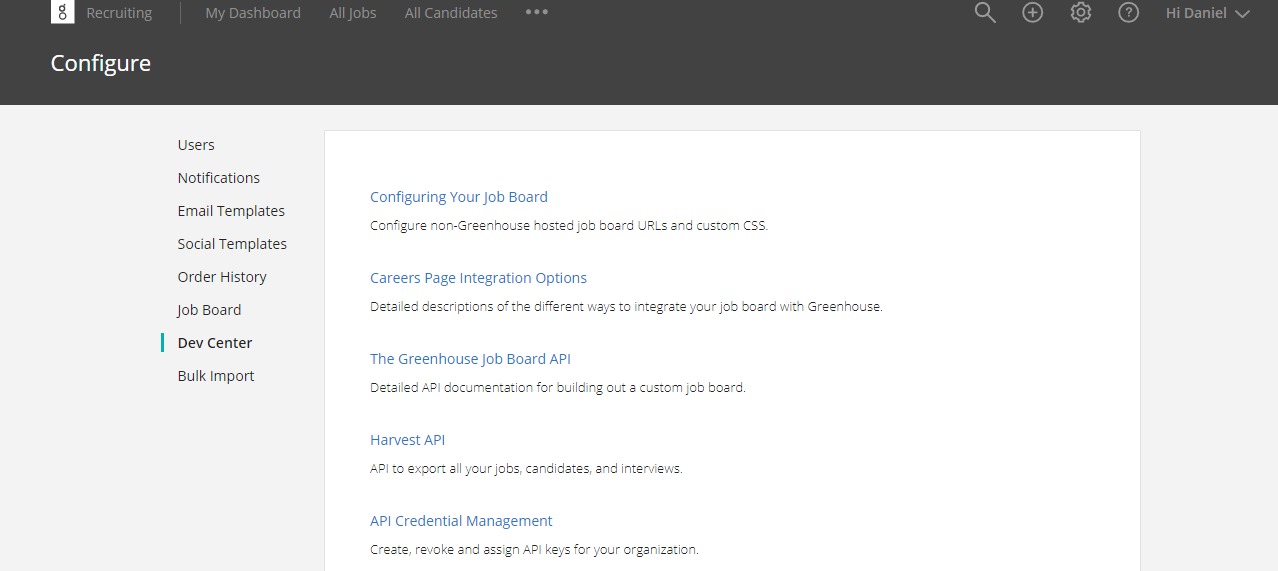 Set up a connection to Greenhouse – Celigo Help Center