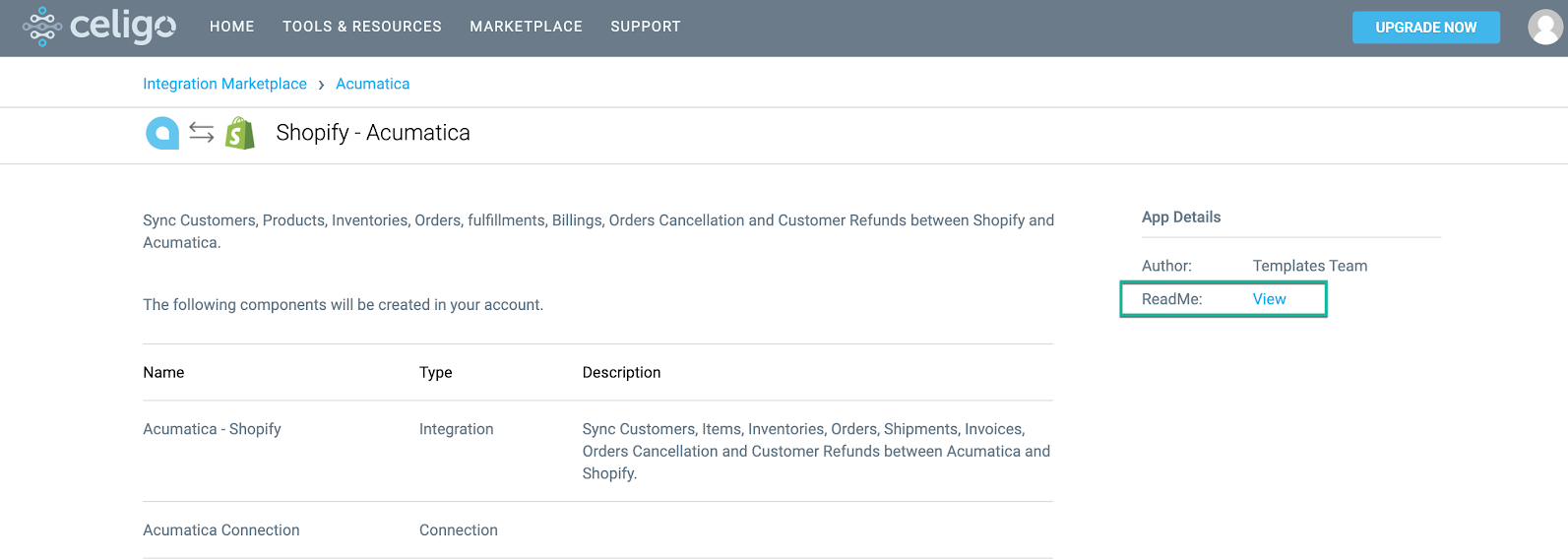 Install the Shopify-Acumatica quickstart integration template – Celigo Help Center