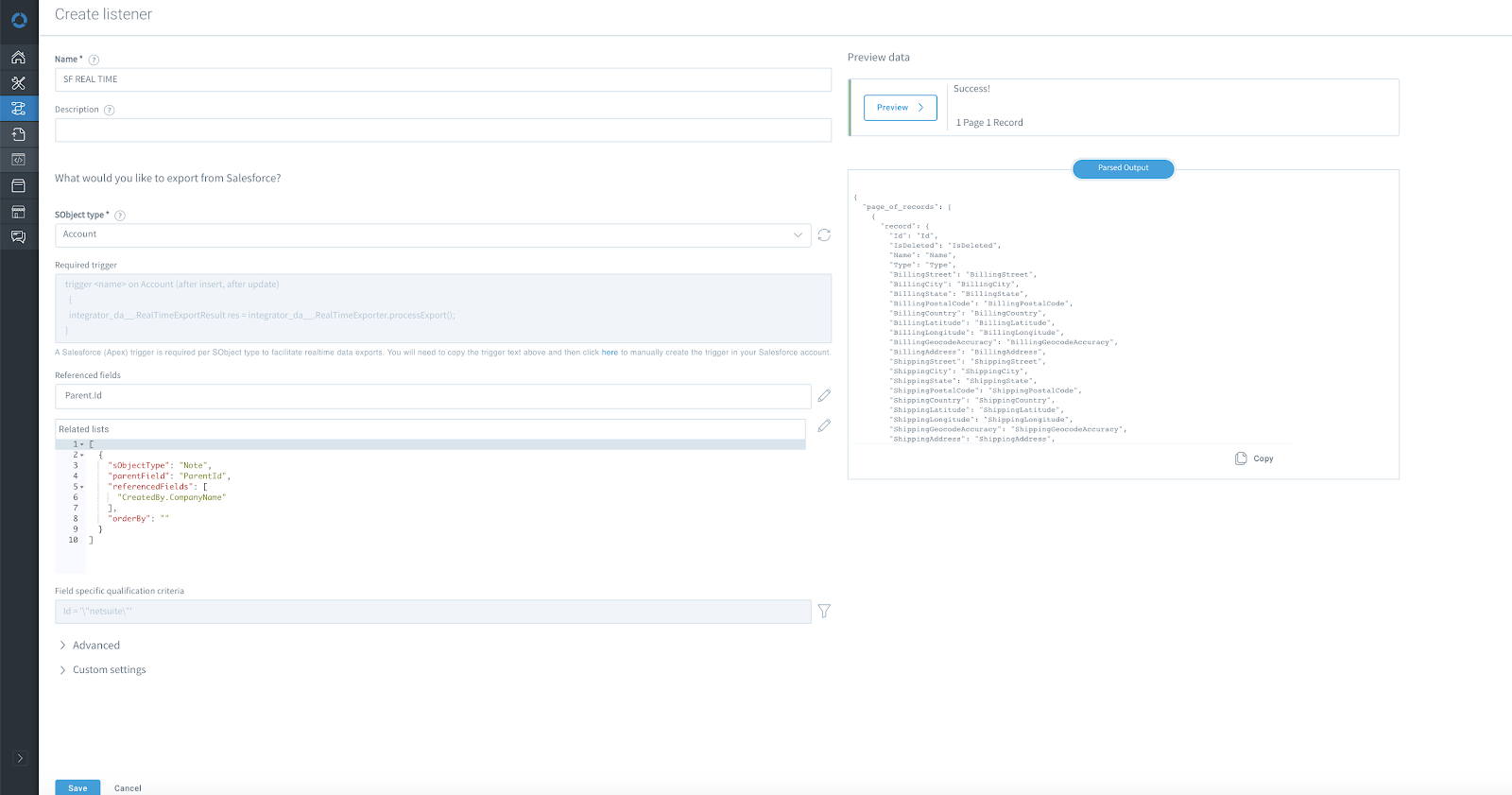Export data from Salesforce – Celigo Help Center