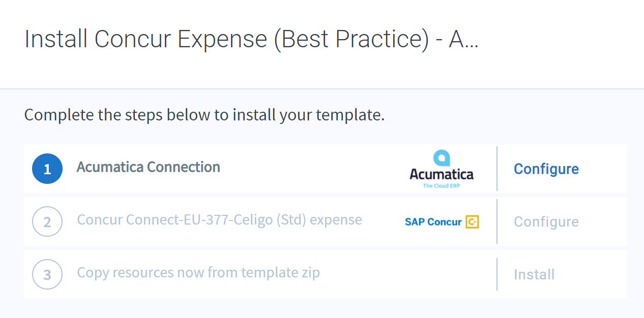 Install a Concur Expense (Best Practice & Enhanced) – Acumatica ...