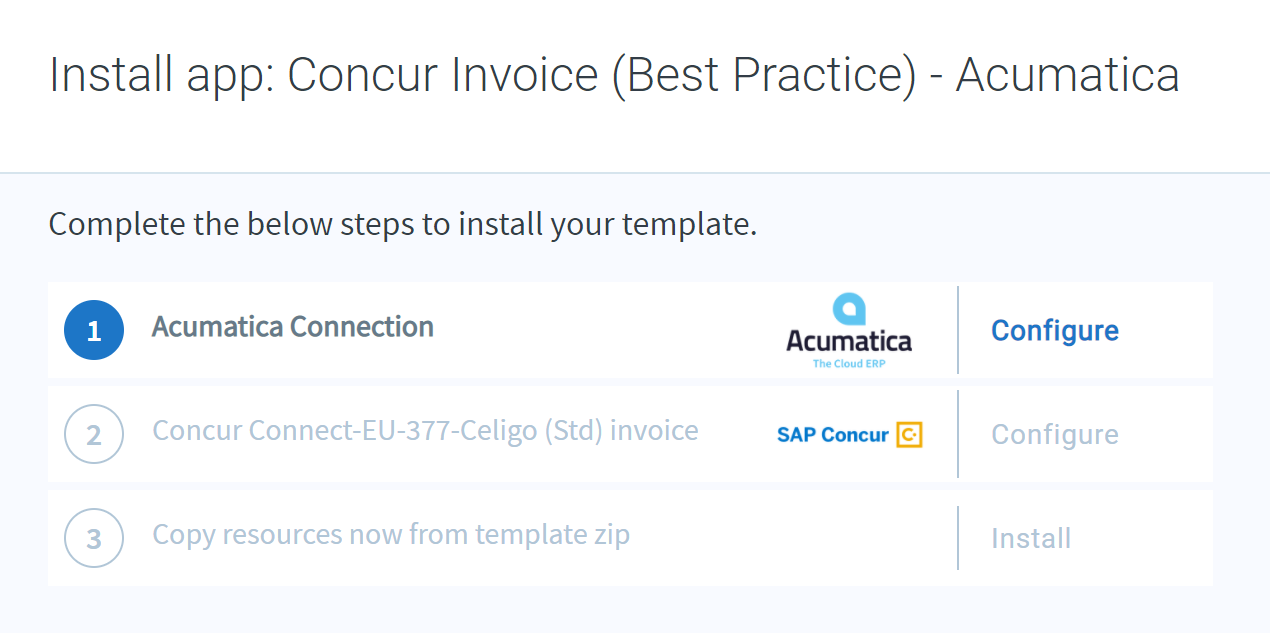 Install a Concur Invoice (Best Practice & Enhanced) – Acumatica ...