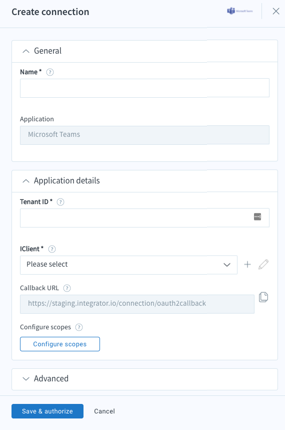 Set up a connection to Microsoft Teams – Celigo Help Center