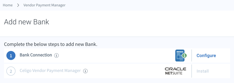 Add a Bank to Vendor Payment Manager – Celigo Help Center