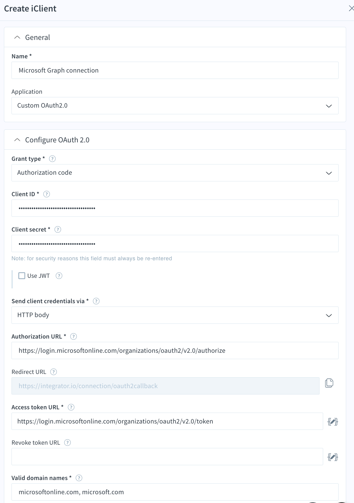 Set up an OAuth 2.0 HTTP connection to Microsoft Graph – Celigo Help Center