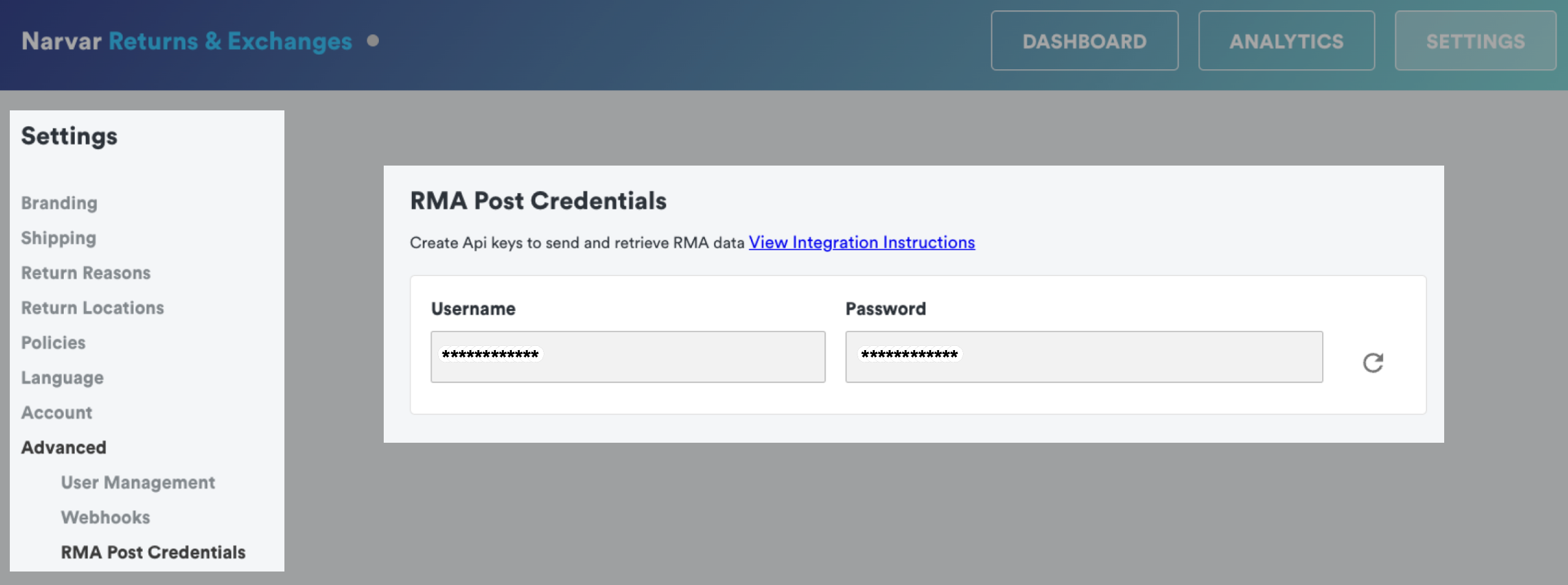 Set up a connection to Narvar – Celigo Help Center