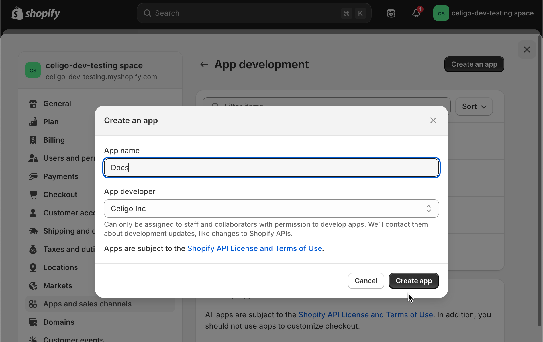 Set up a token connection to Shopify – Celigo Help Center