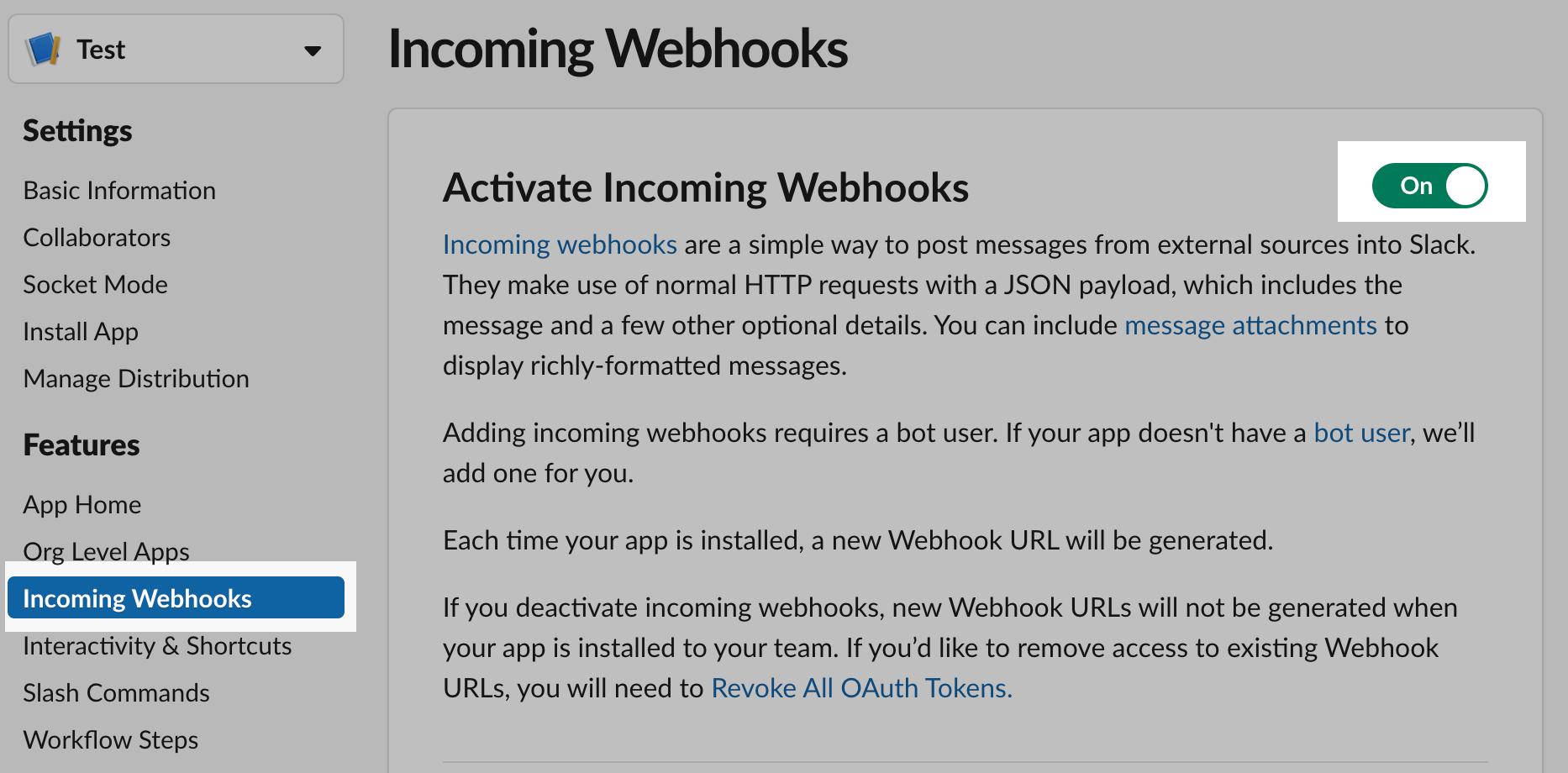 How to create an app and retrieve OAuth token in Slack – Celigo Help Center