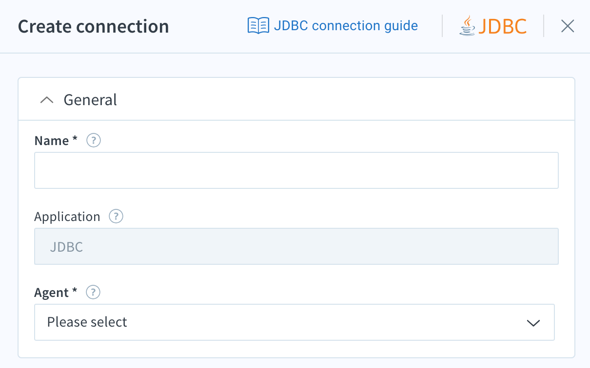 Set up a connection to an application or database via JDBC – Celigo Help Center