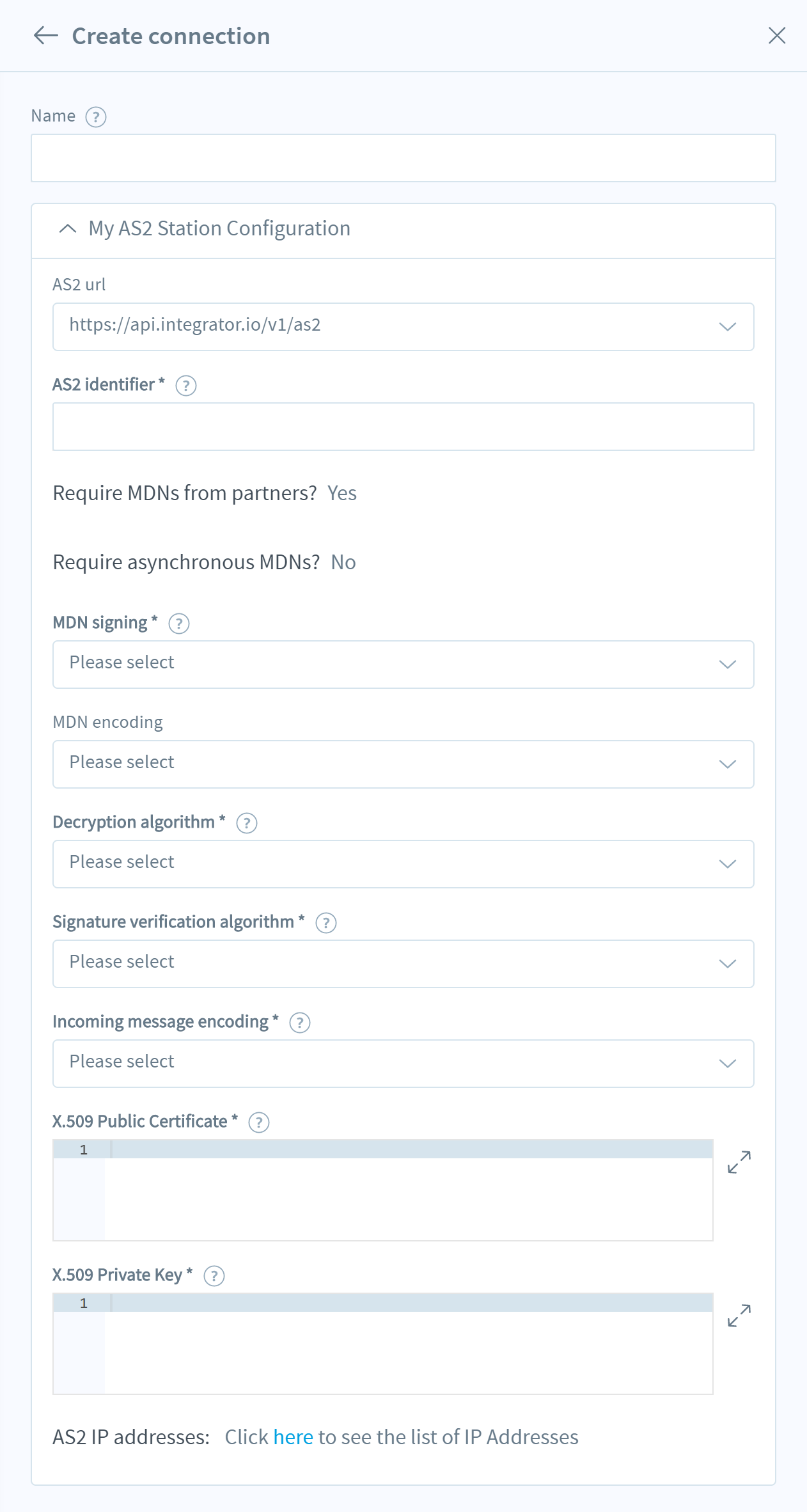 Set up an AS2 connection – Celigo Help Center