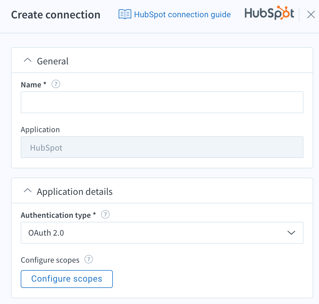 Set up an OAuth 2.0 connection to HubSpot – Celigo Help Center