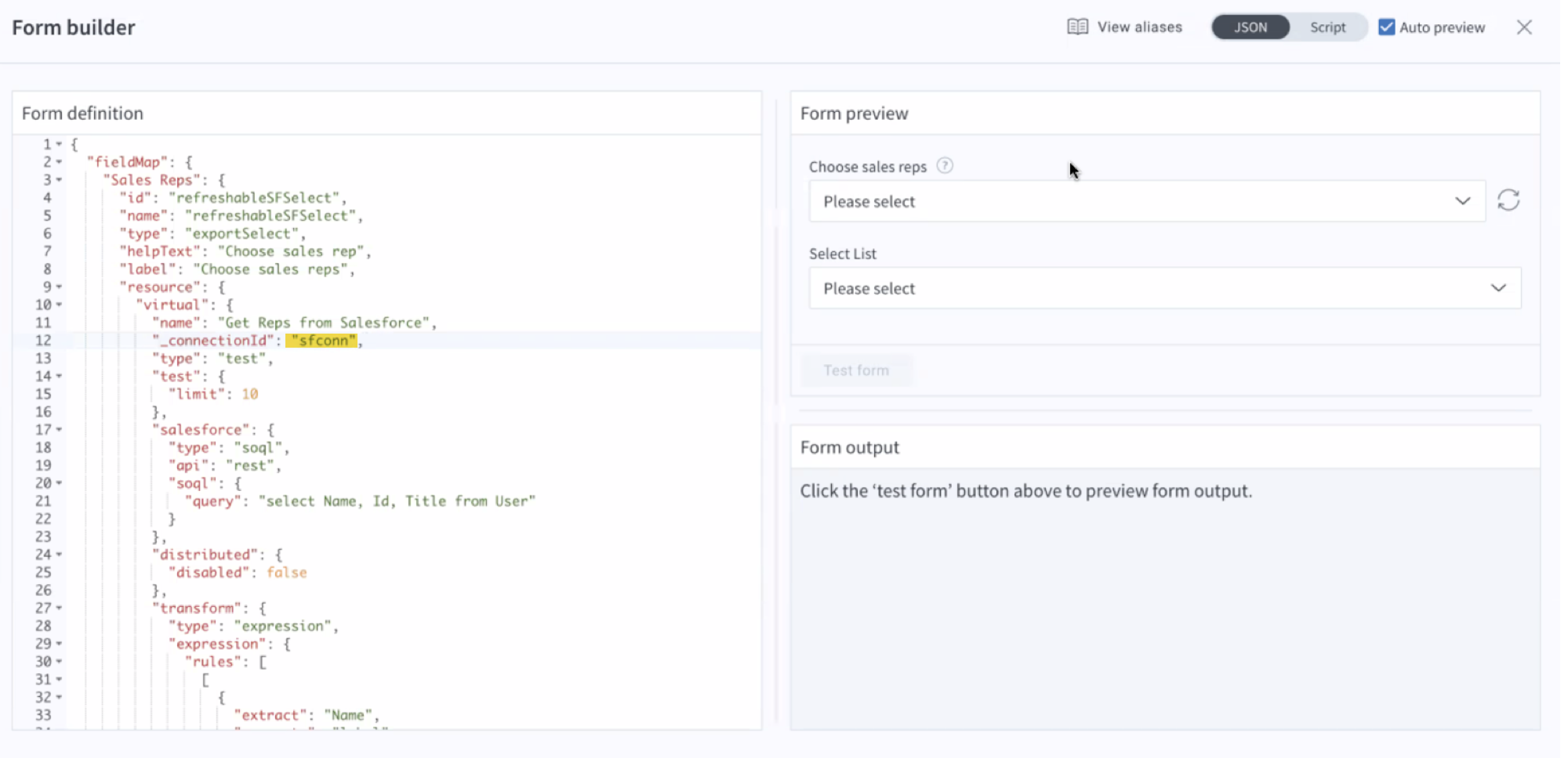 Reference resource aliases in hooks, custom forms, and connection ...