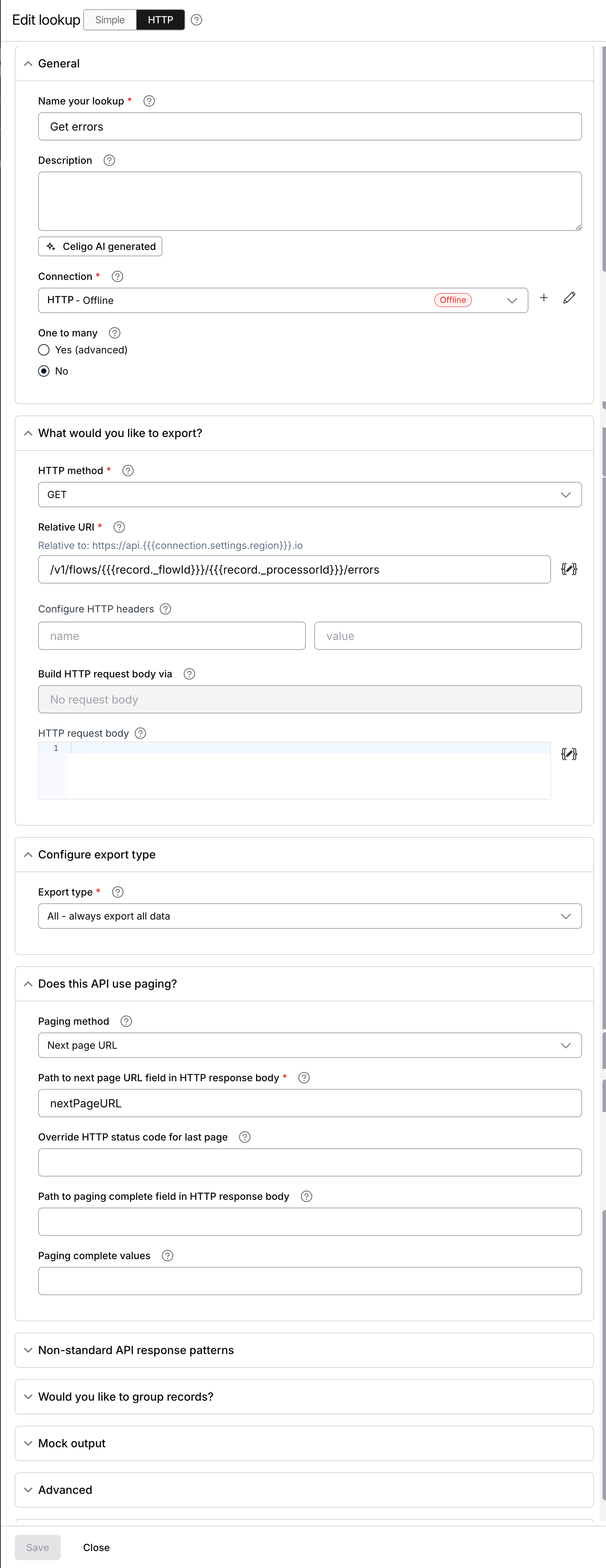 Use the "Error automation via integrator.io APIs" template – Celigo Help Center