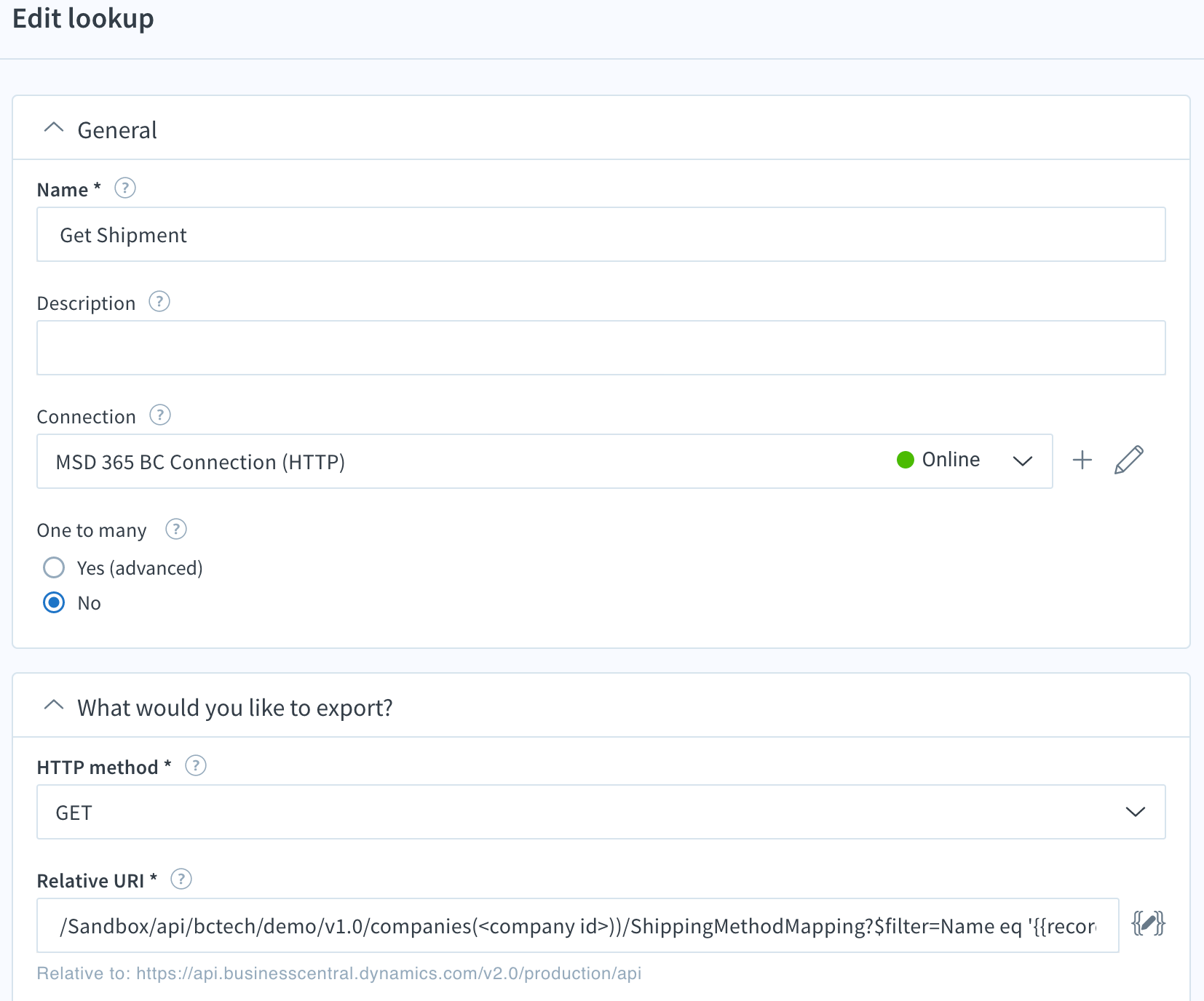 Set up an OAuth 2.0 HTTP connection to Microsoft Dynamics 365 Business Central, export, and ...