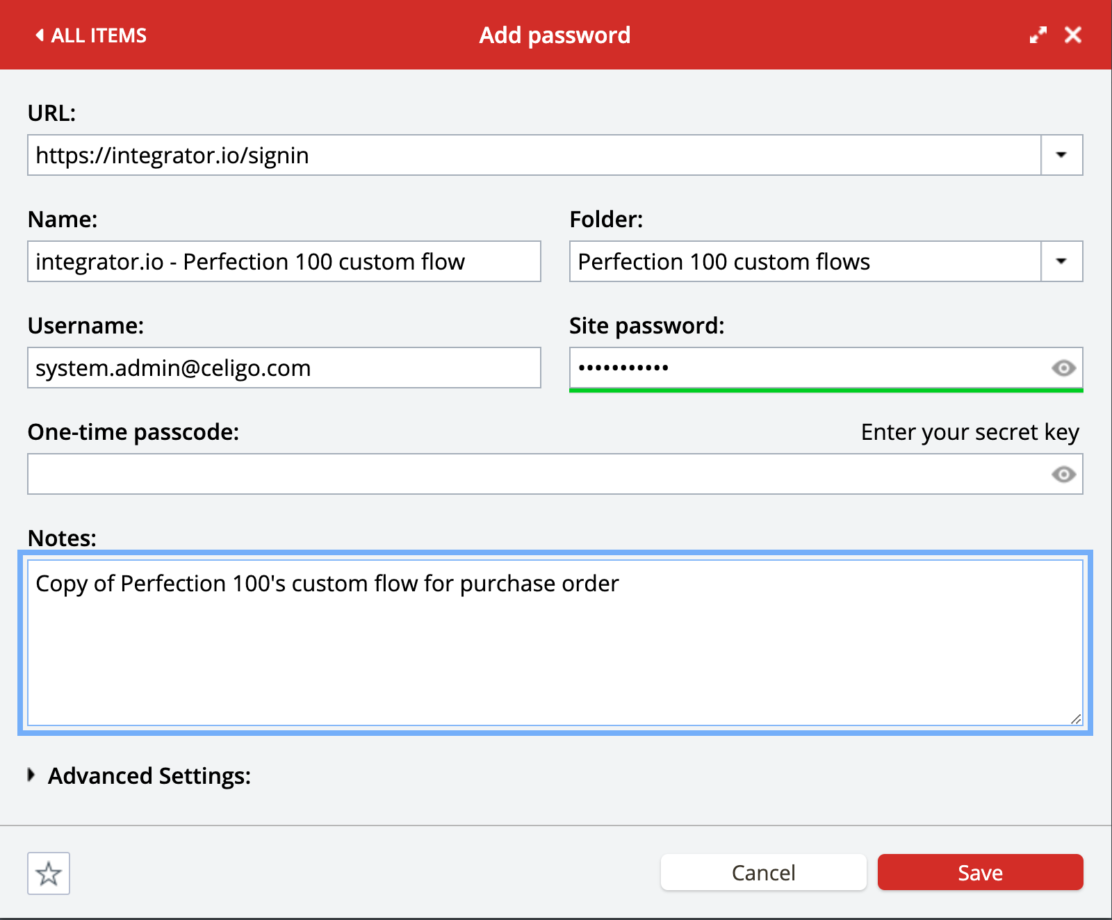 How to share credentials with Celigo using LastPass – Celigo Help Center