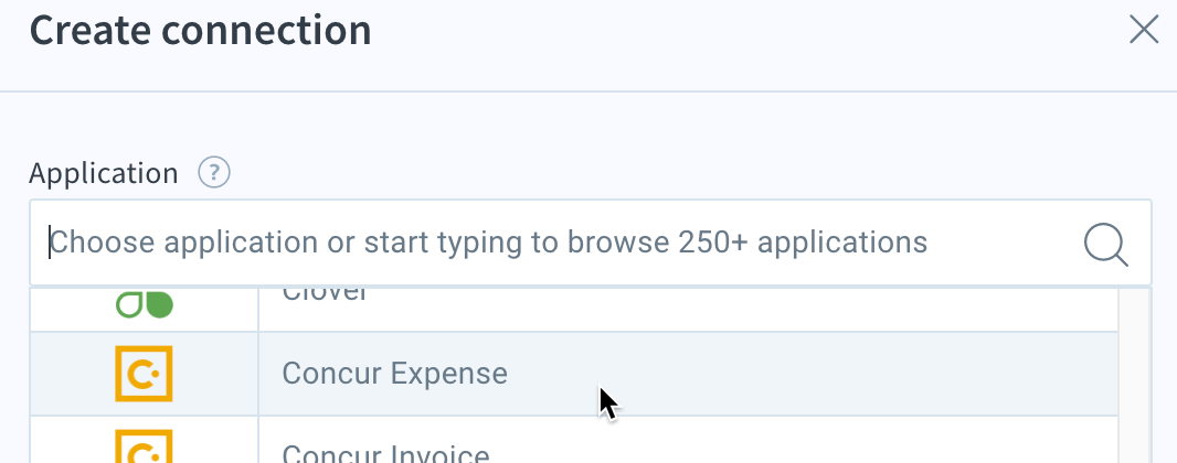 Set up a connection to Concur Expense – Celigo Help Center