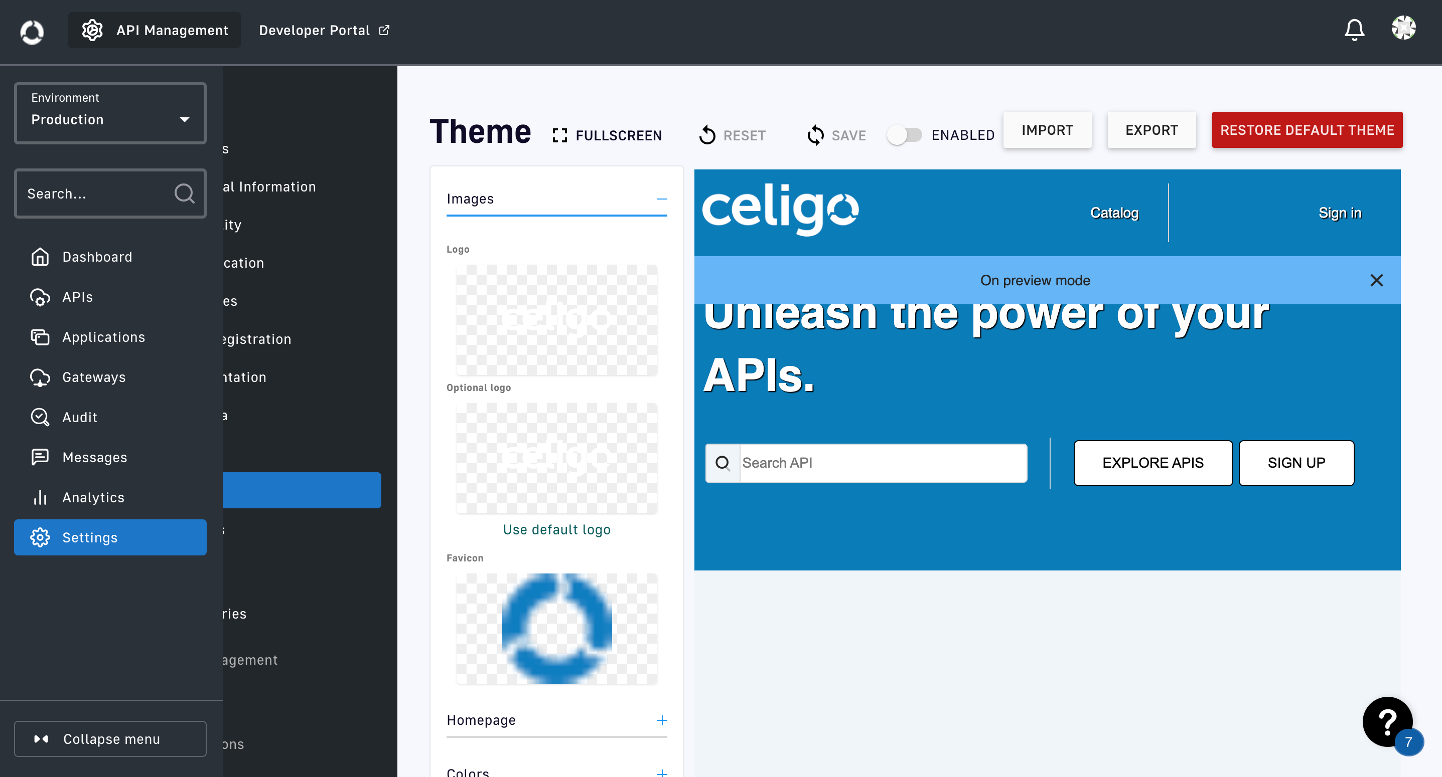 Update your APIM Developer Portal theme – Celigo Help Center
