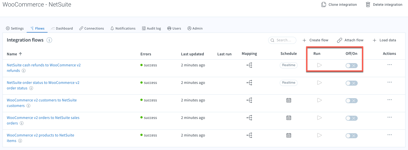 Configure and run the flows in WooCommerce – NetSuite quickstart integration template – Celigo ...