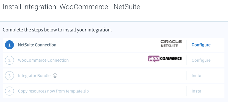 Install the WooCommerce – NetSuite quickstart integration template – Celigo Help Center