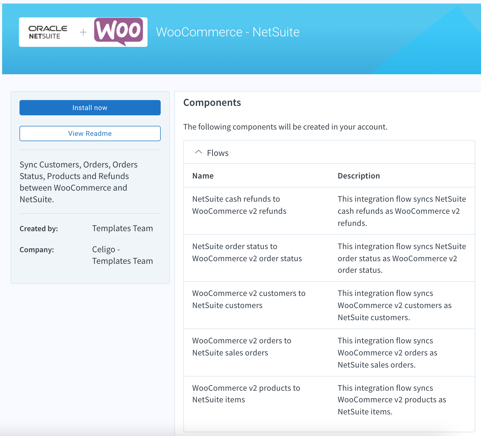 Install the WooCommerce – NetSuite quickstart integration template – Celigo Help Center
