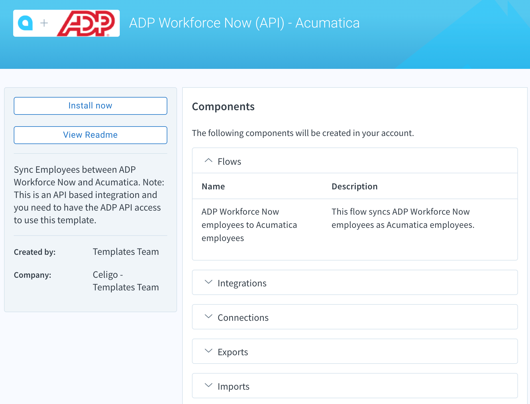 Install the ADP Workforce Now (API) - Acumatica quickstart integration ...