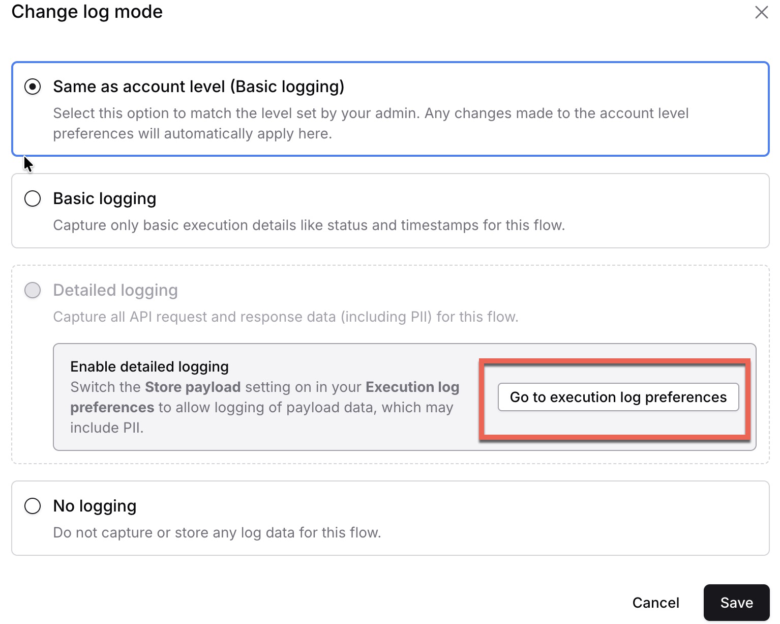 Introduction to execution logs – Celigo Help Center